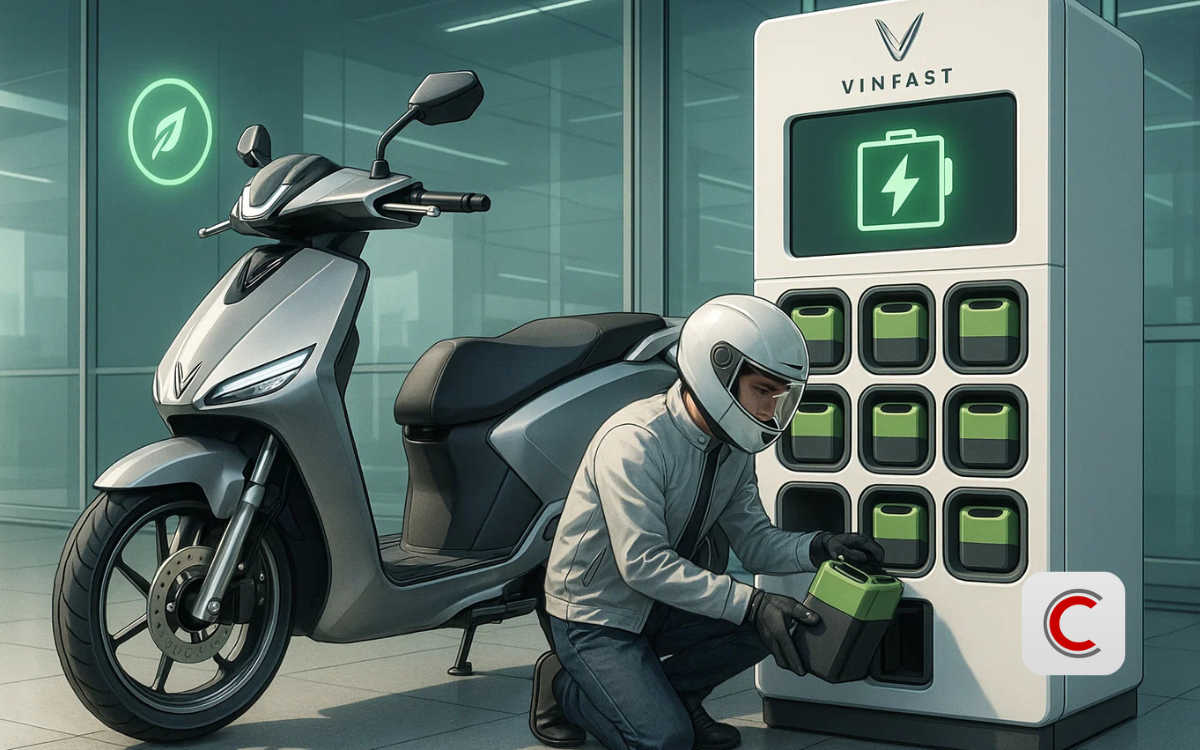 "VinFast Unveils Revolutionary Swappable Battery Electric Motorcycle ...